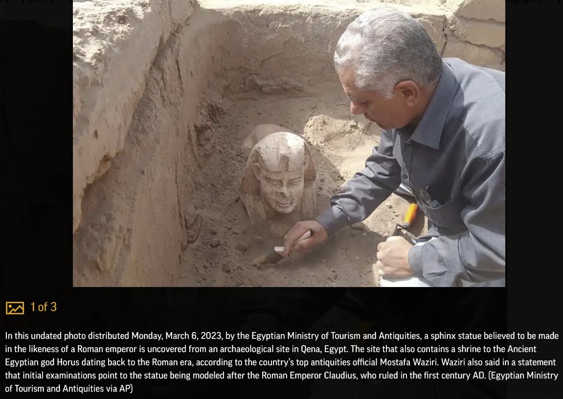 Archaeologists in Egypt unearth Sphinx-like Roman-era statue ...