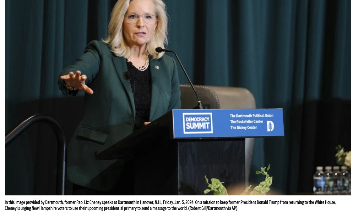 Liz Cheney urges New Hampshire primary voters to take a stand against ...