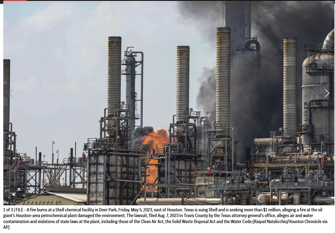 Texas sues Shell over May fire at Houston-area petrochemical plant ...