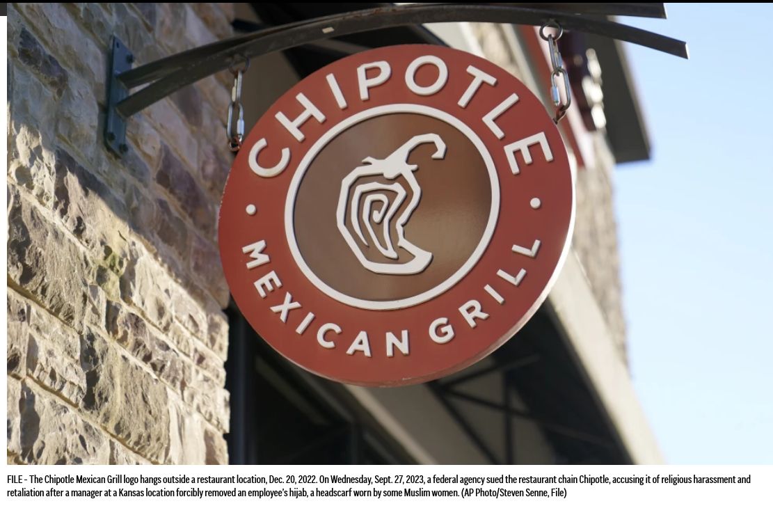 Federal agency sues Chipotle after a Kansas manager allegedly ripped ...