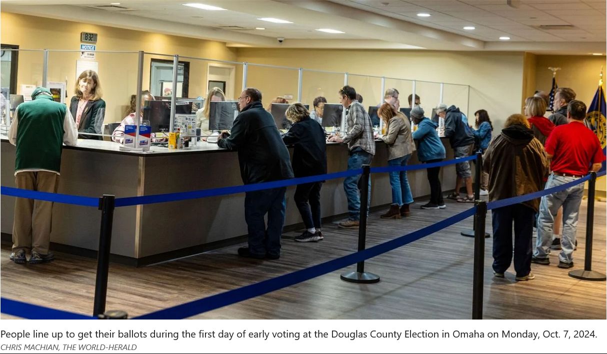 First day of early voting HEAVY favors Democrats in the Blue Dot NE-2 ...