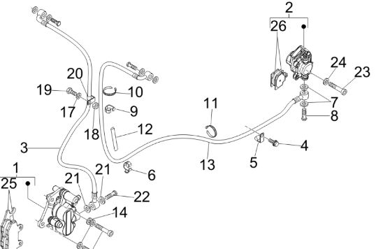Modern Vespa : GTS Rear brake line strap location