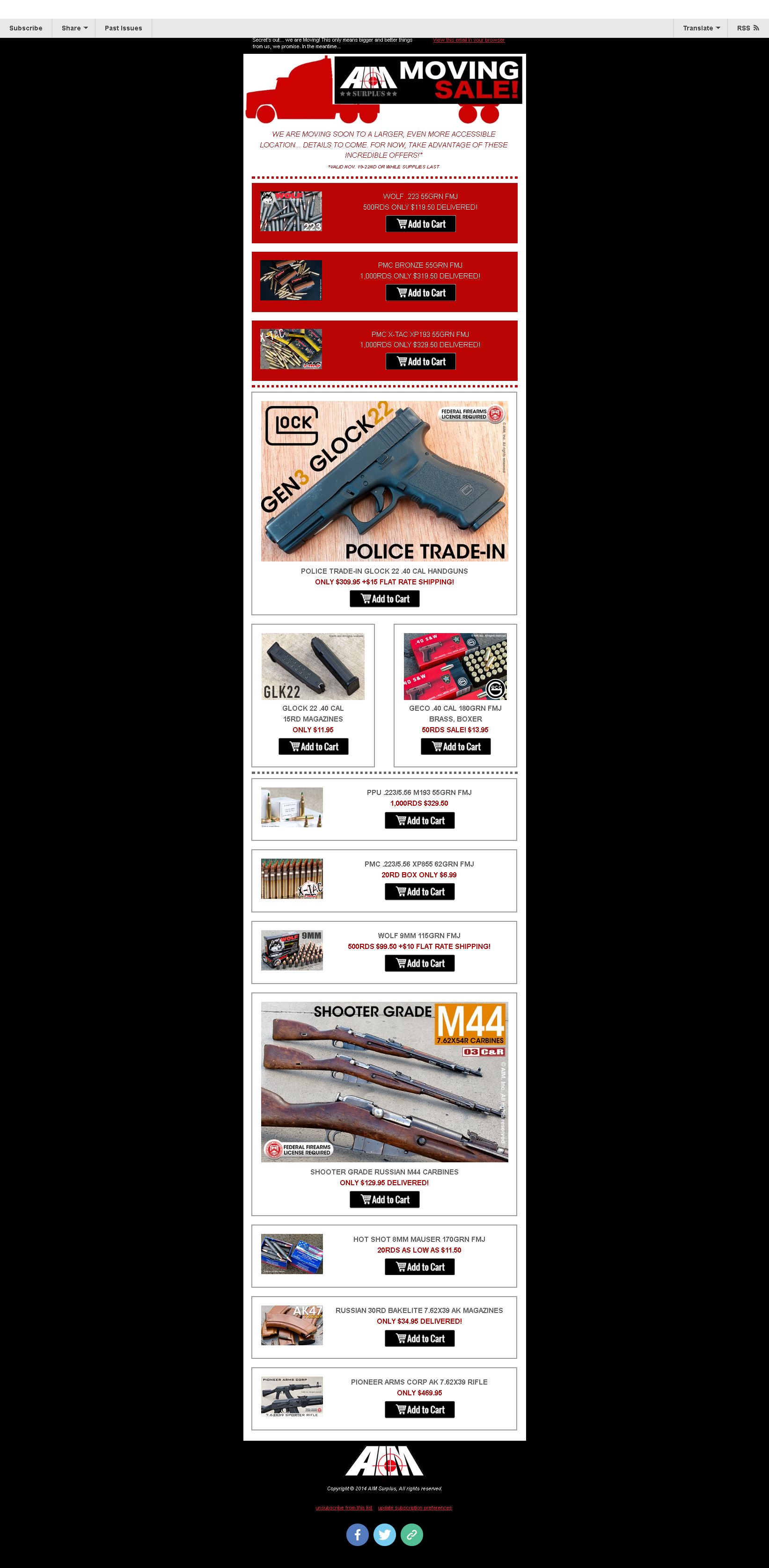 Aim Surplus Moving Sale - Calguns.net